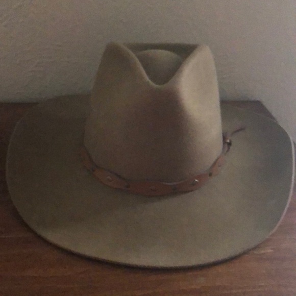 Express Riders | Accessories | Tan Wool Felt Cowboy Hat With Pinched ...